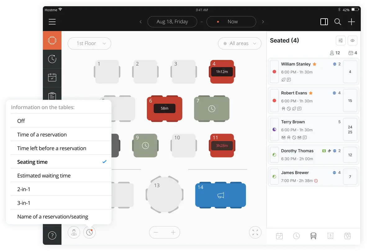 Hostme - Restaurant Reservation System